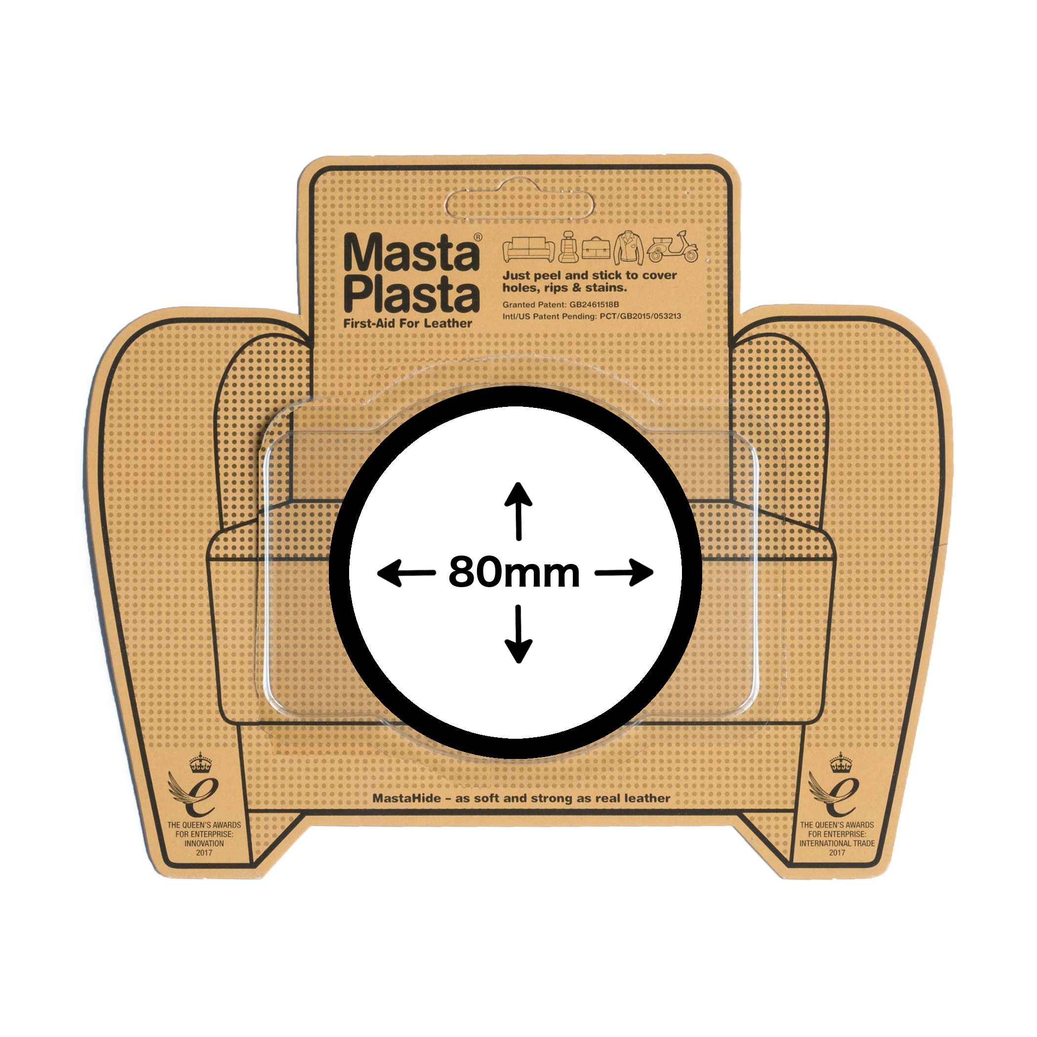 Suede Repair Patch | Large Plain Circle – 8cm x 8cm – MastaPlasta