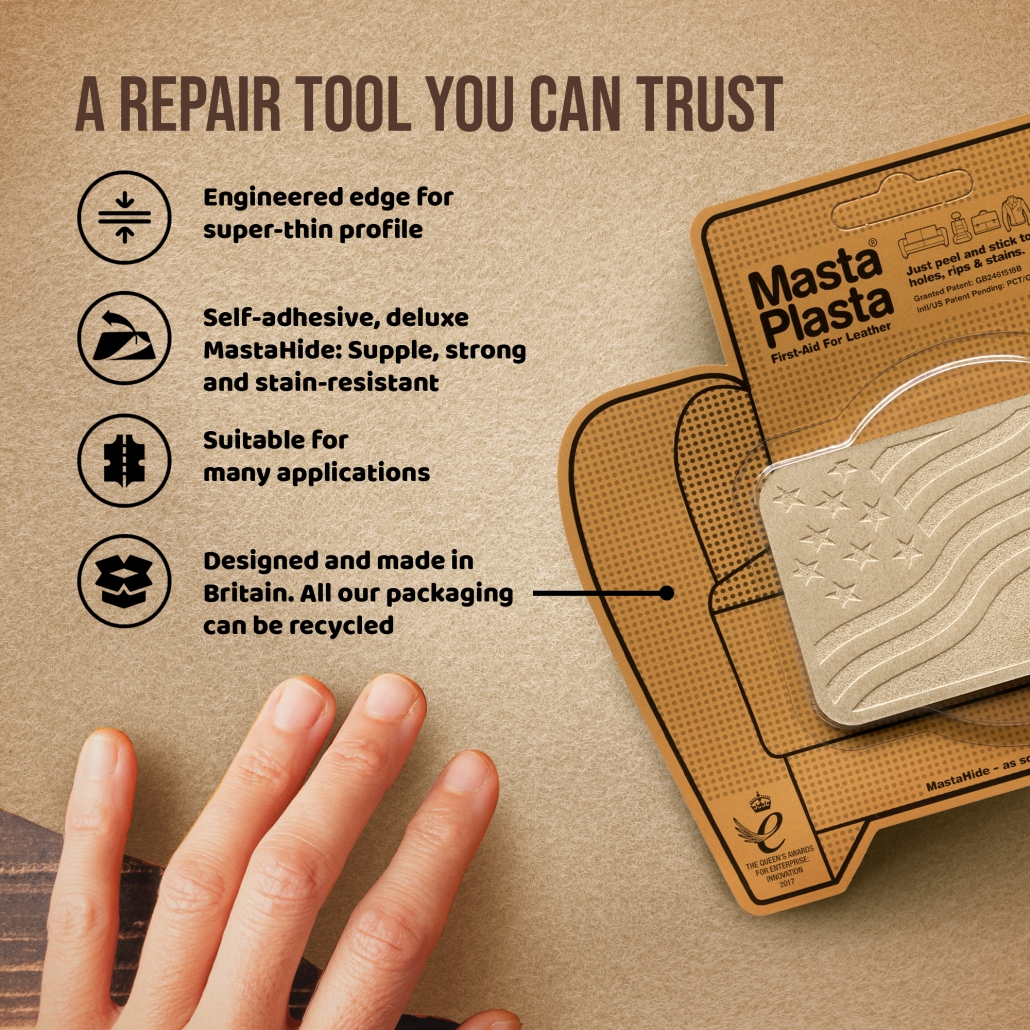 Suede Repair Patch | Flag – 10cm x 6cm Clearance Sale! | MastaPlasta