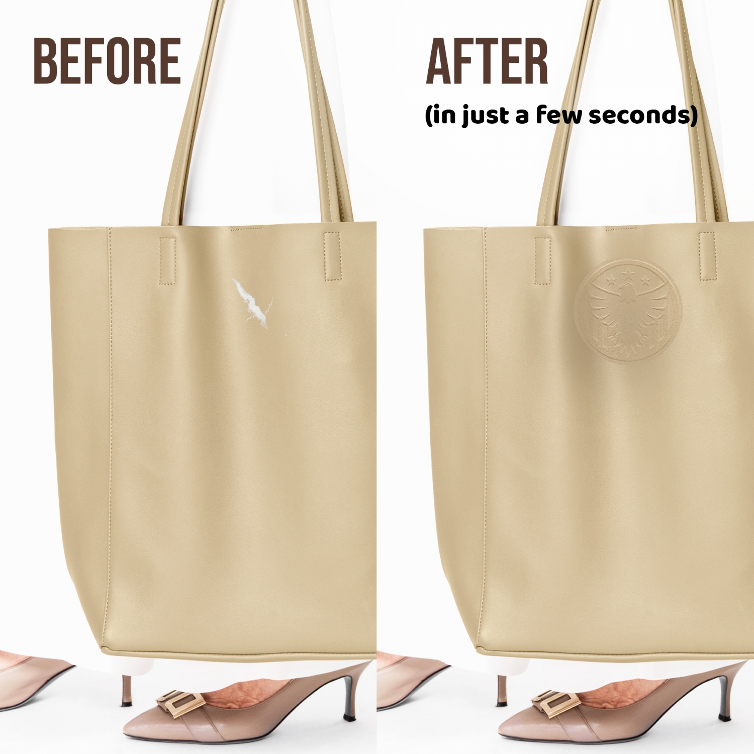 Suede Repair Patch | Eagle Circle – 8cm x 8cm | MastaPlasta