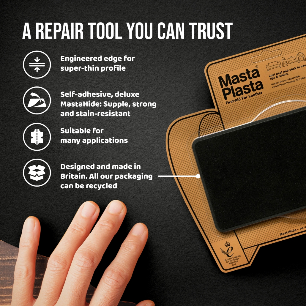 Suede Repair Patch | Medium Plain – 10cm x 6cm | MastaPlasta