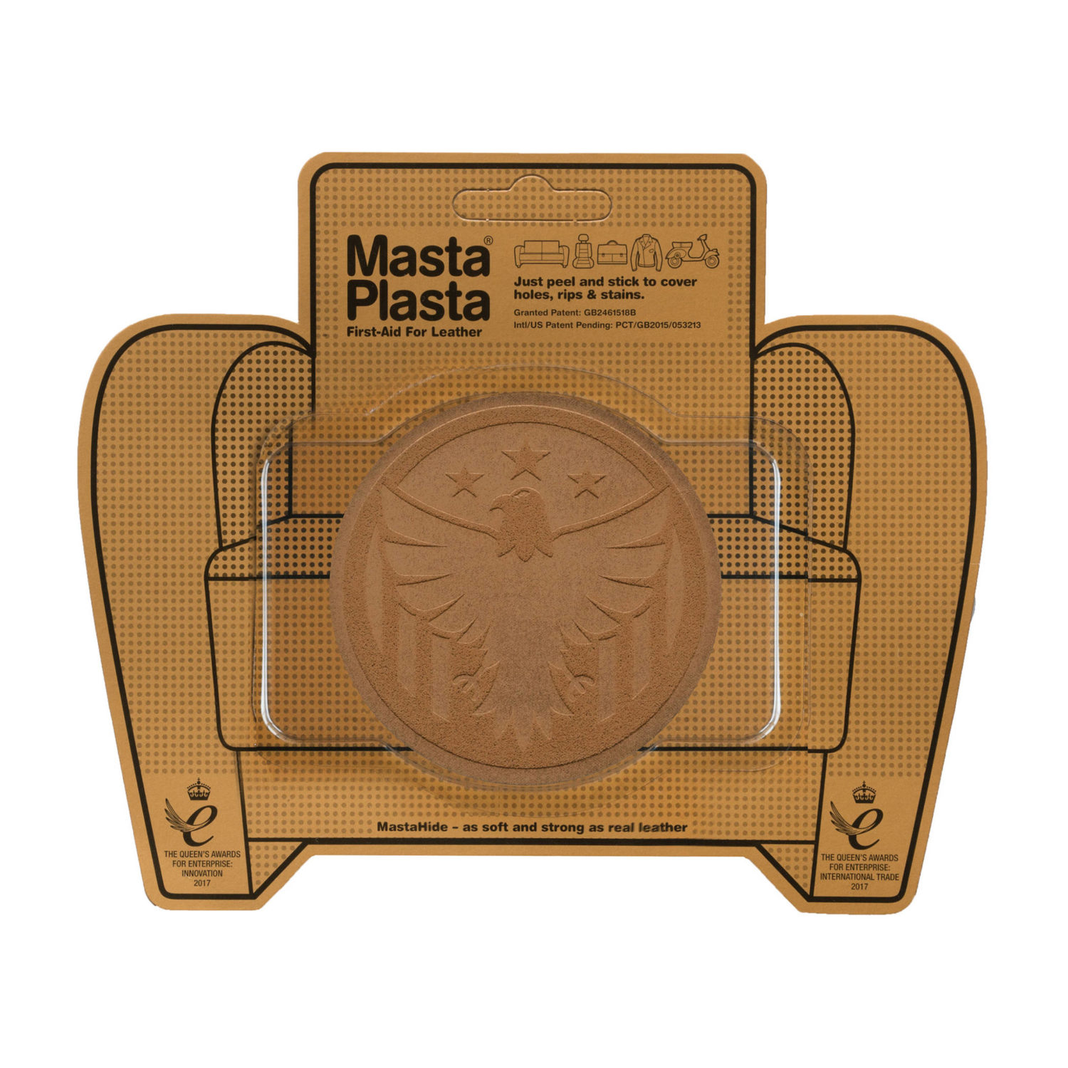 Suede Repair Patch | Eagle Circle – 8cm x 8cm | MastaPlasta