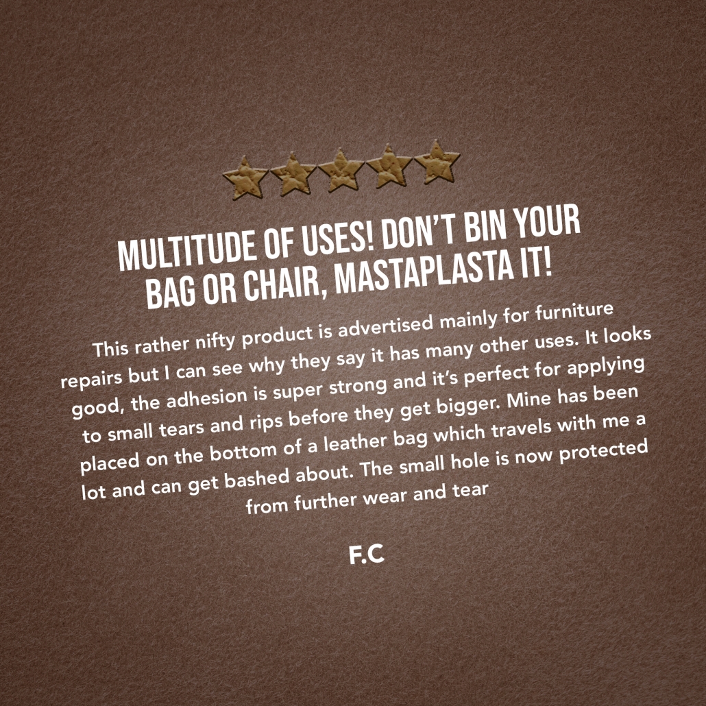 Suede Repair Patch | Medium Plain – 10cm x 6cm | MastaPlasta