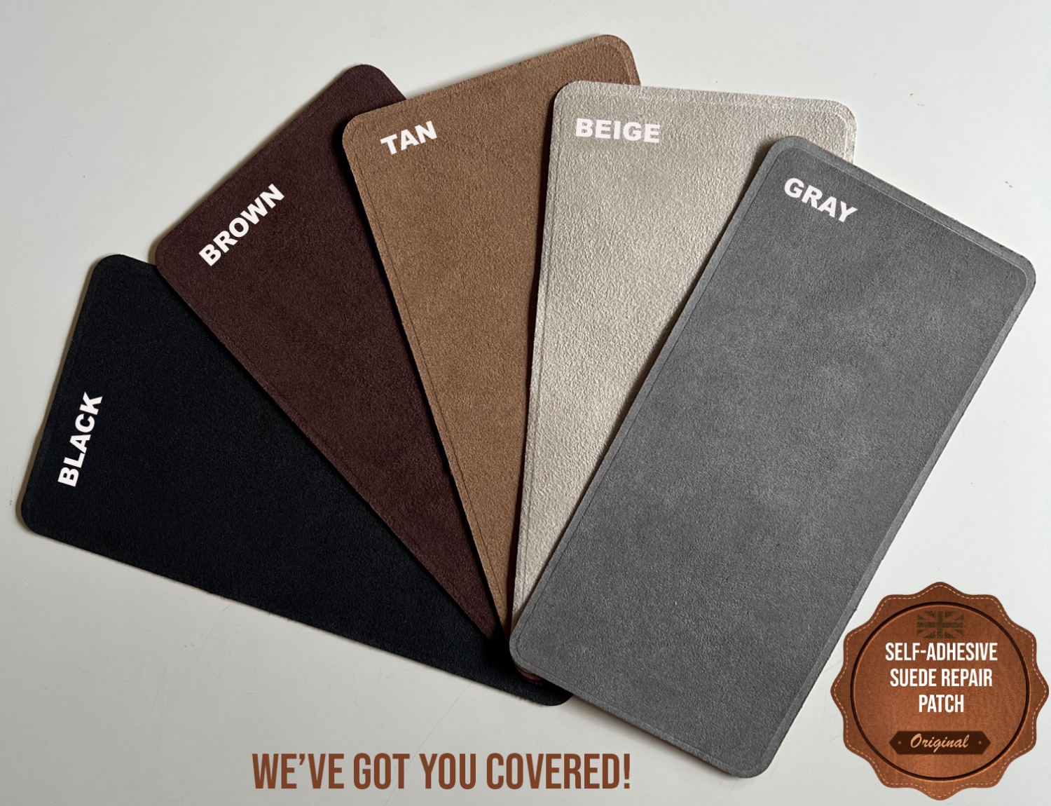 Suede Repair Patch | Medium Plain – 10cm x 6cm | MastaPlasta
