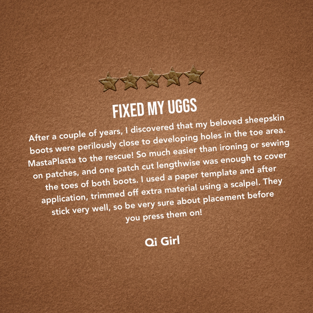 Suede Repair Patch | Large Plain – 20cm x 10cm | MastaPlasta