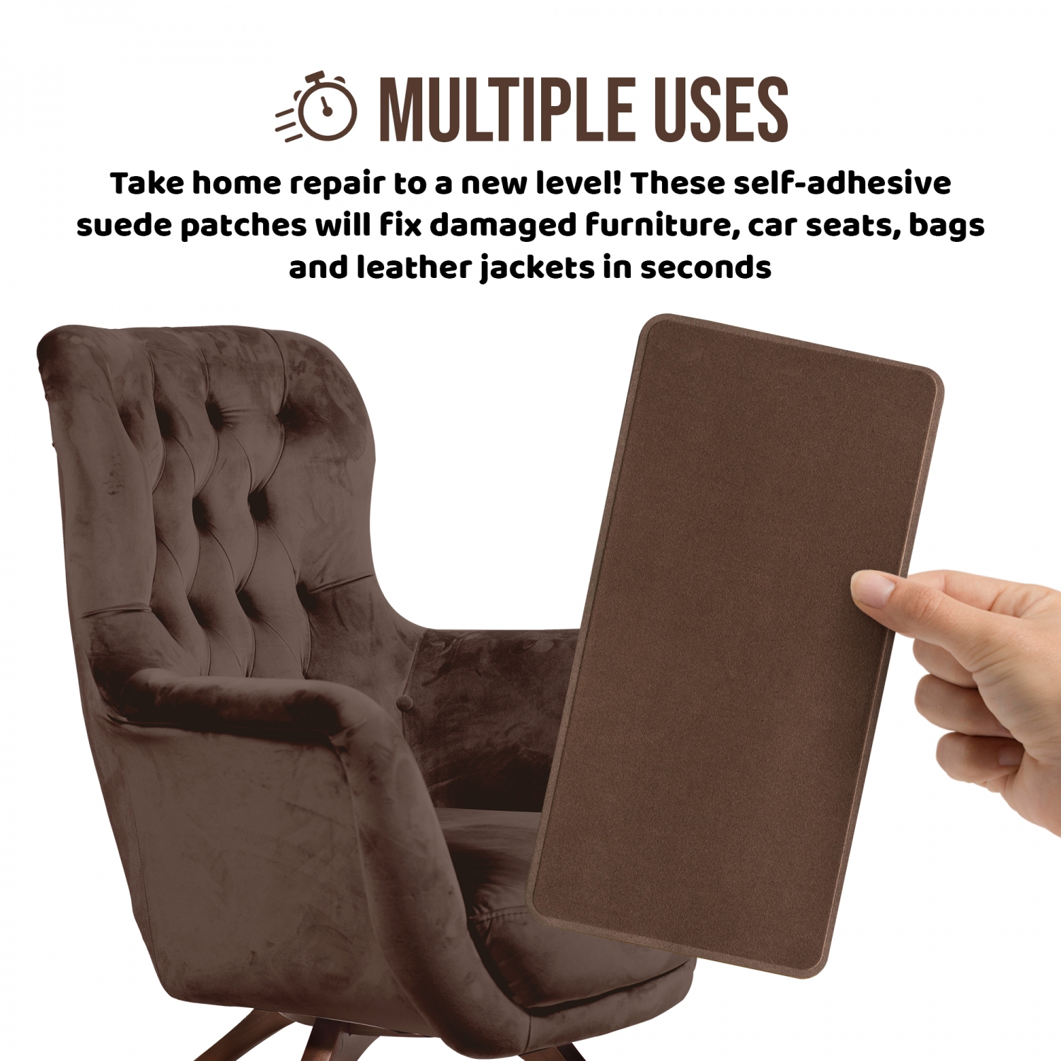 Suede Repair Patch | Large Plain – 20cm x 10cm | MastaPlasta